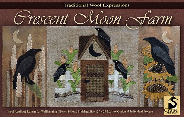 Crane Design ~ Crescent Moon Farm | Primitive Homespuns Wool and ...